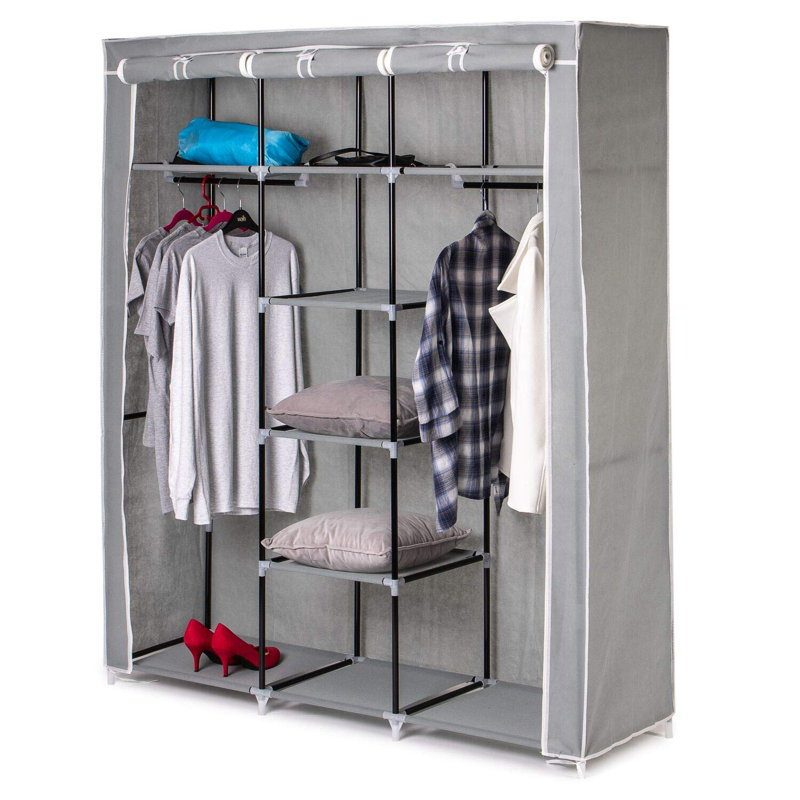 Symple Stuff 146cm Wide Portable Wardrobe & Reviews | Wayfair.co.uk