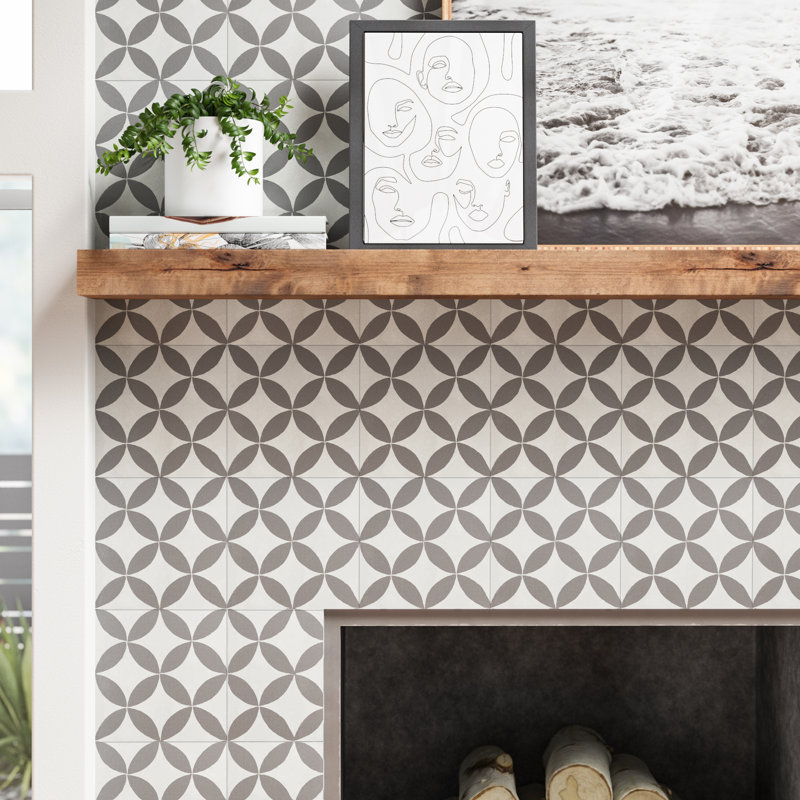 Moroccan Mosaic Tile House Amlo 8" x 8" Cement Patterned Wall & Floor ...