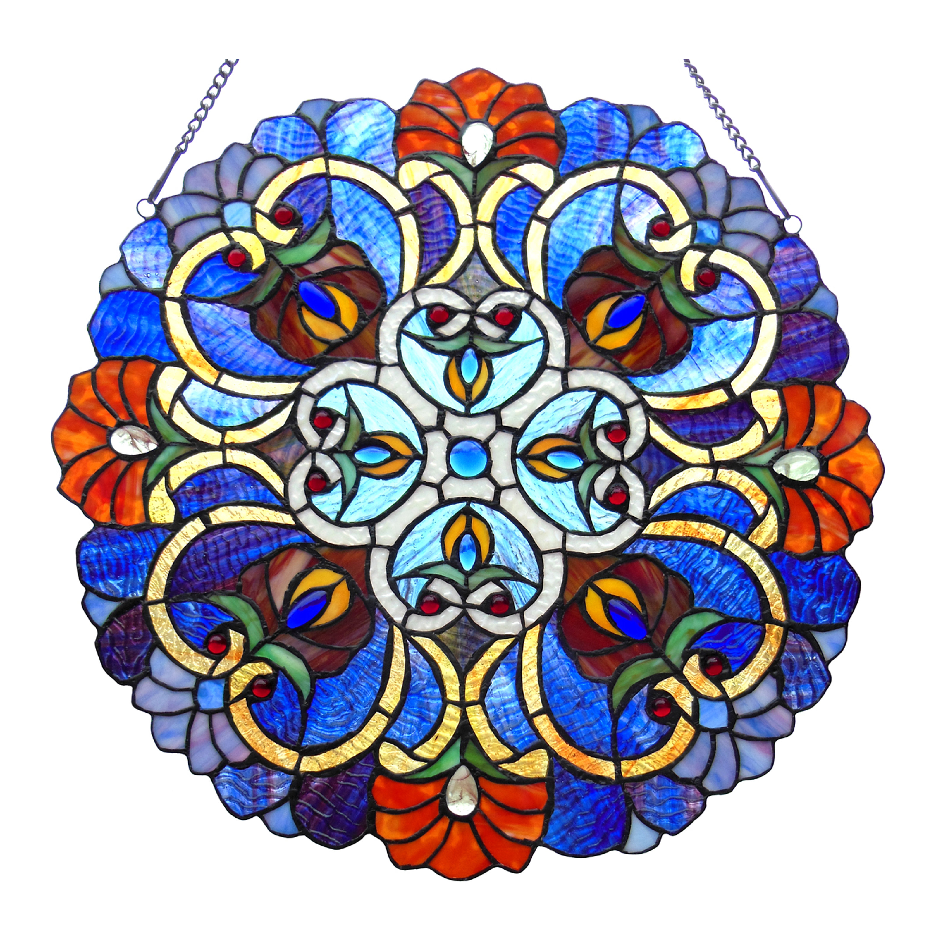 Astoria Grand Tiffany-Glass Window Panel | Wayfair