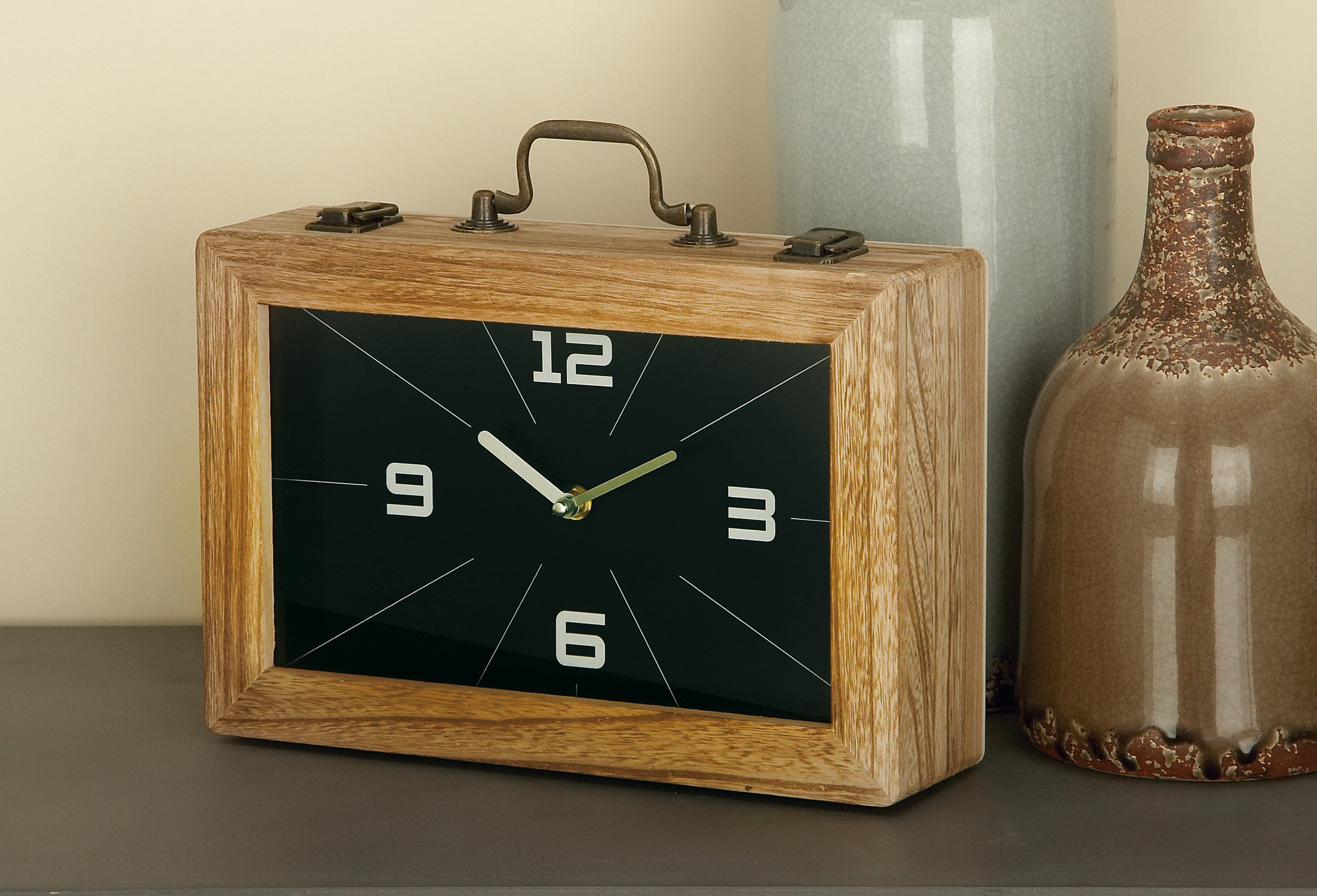 Union Rustic Wood Tabletop Clock | Wayfair