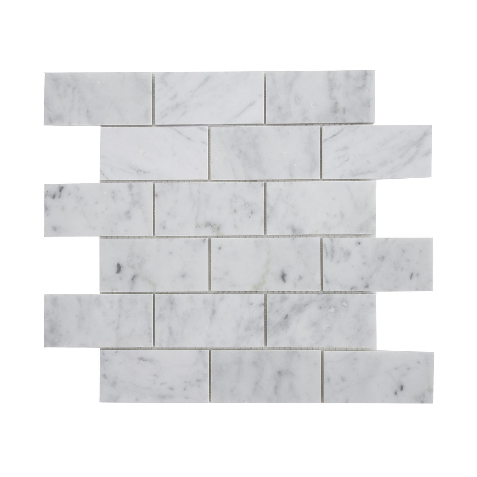 MatrixStoneUSA 2'' x 4'' Marble Brick Joint Mosaic Wall & Floor Tile ...