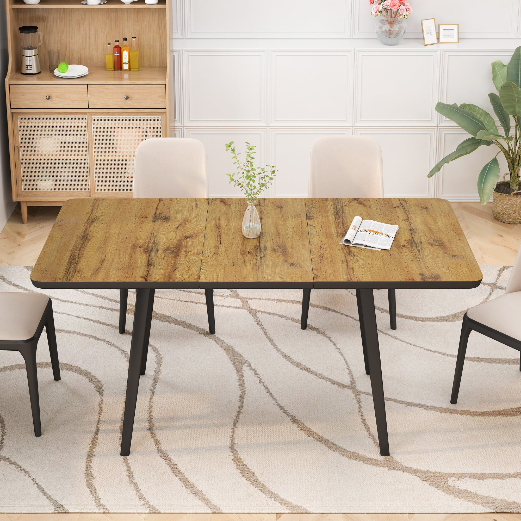Millwood Pines Aaldrik Extendable Dining Table | Wayfair