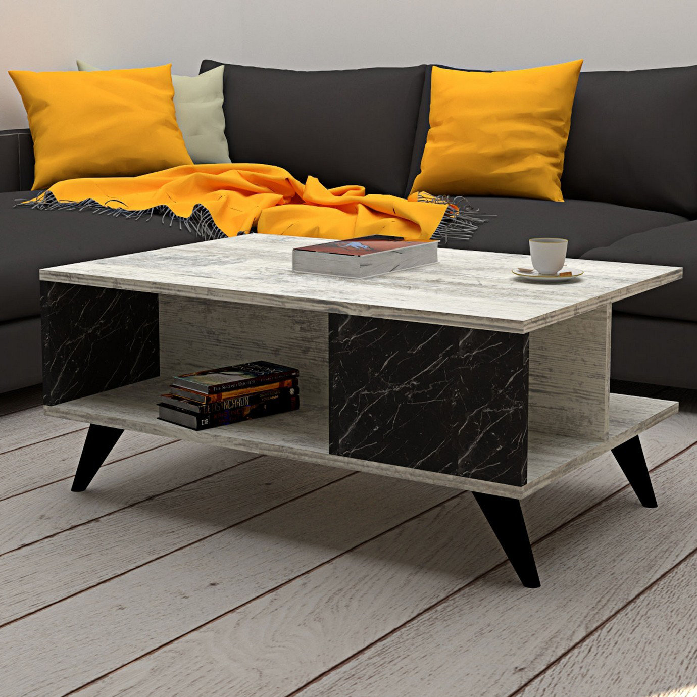 East Urban Home Reeder Coffee Table with Storage | Wayfair