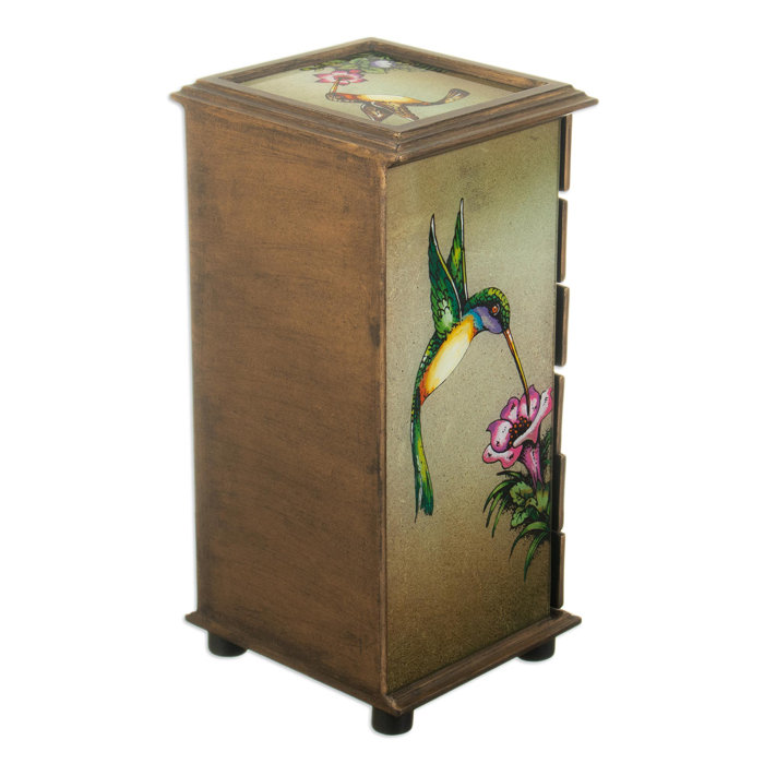 Red Barrel Studio® Handmade Flying Hummingbirds Jewelry Box | Wayfair