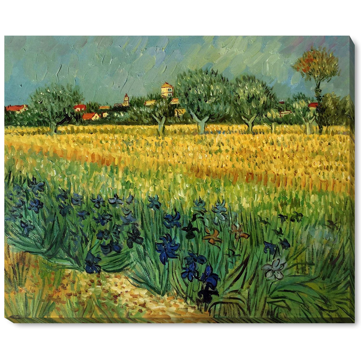 Tori Home View Of Arles With Irises by Vincent Van Gogh - Picture Frame ...