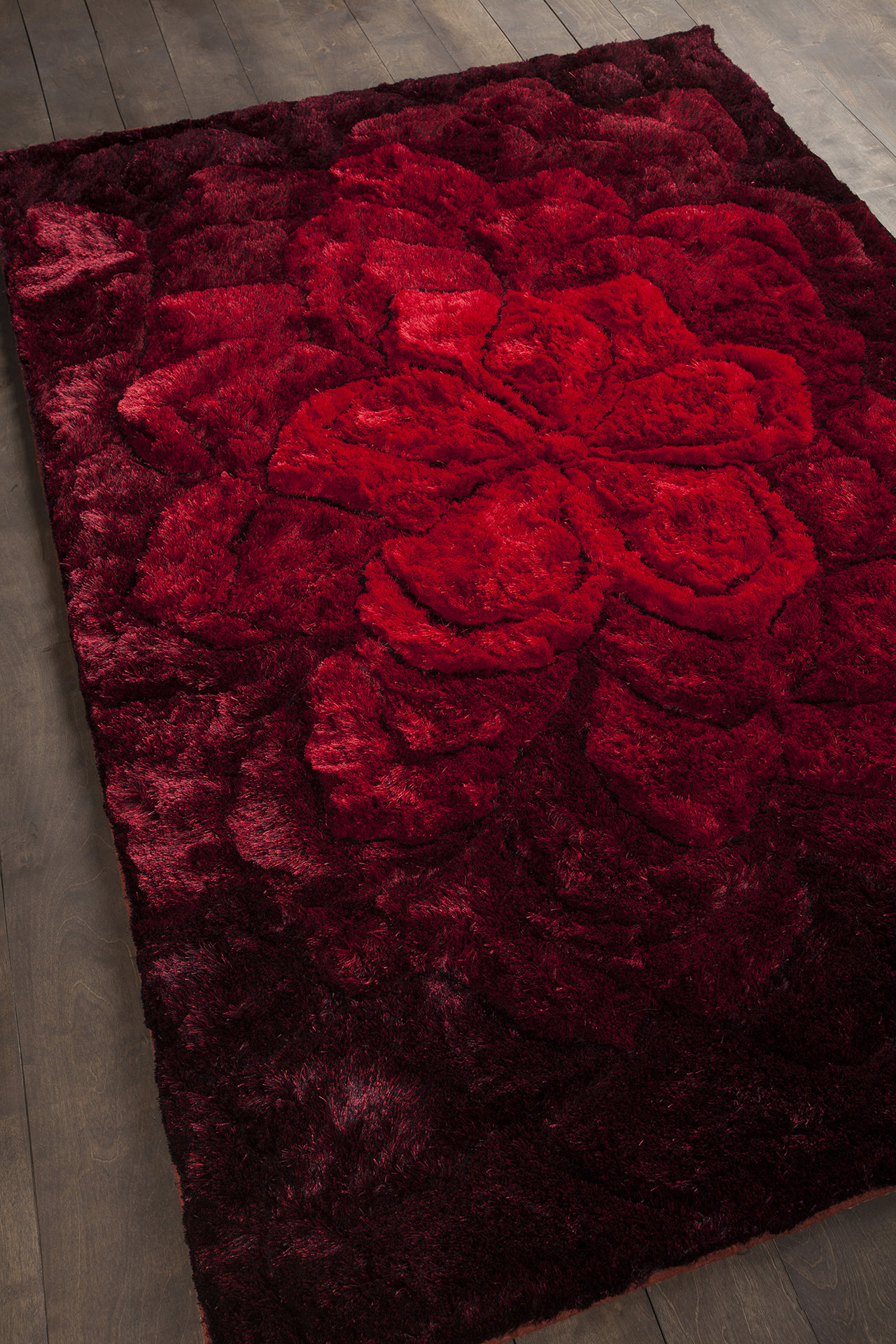 East Urban Home Handmade Shag Performance Red Rug | Wayfair