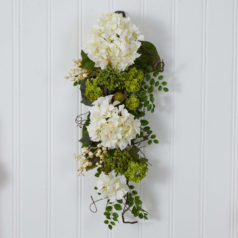 One Allium Way® Swag Faux Hydrangea Swag & Reviews | Wayfair