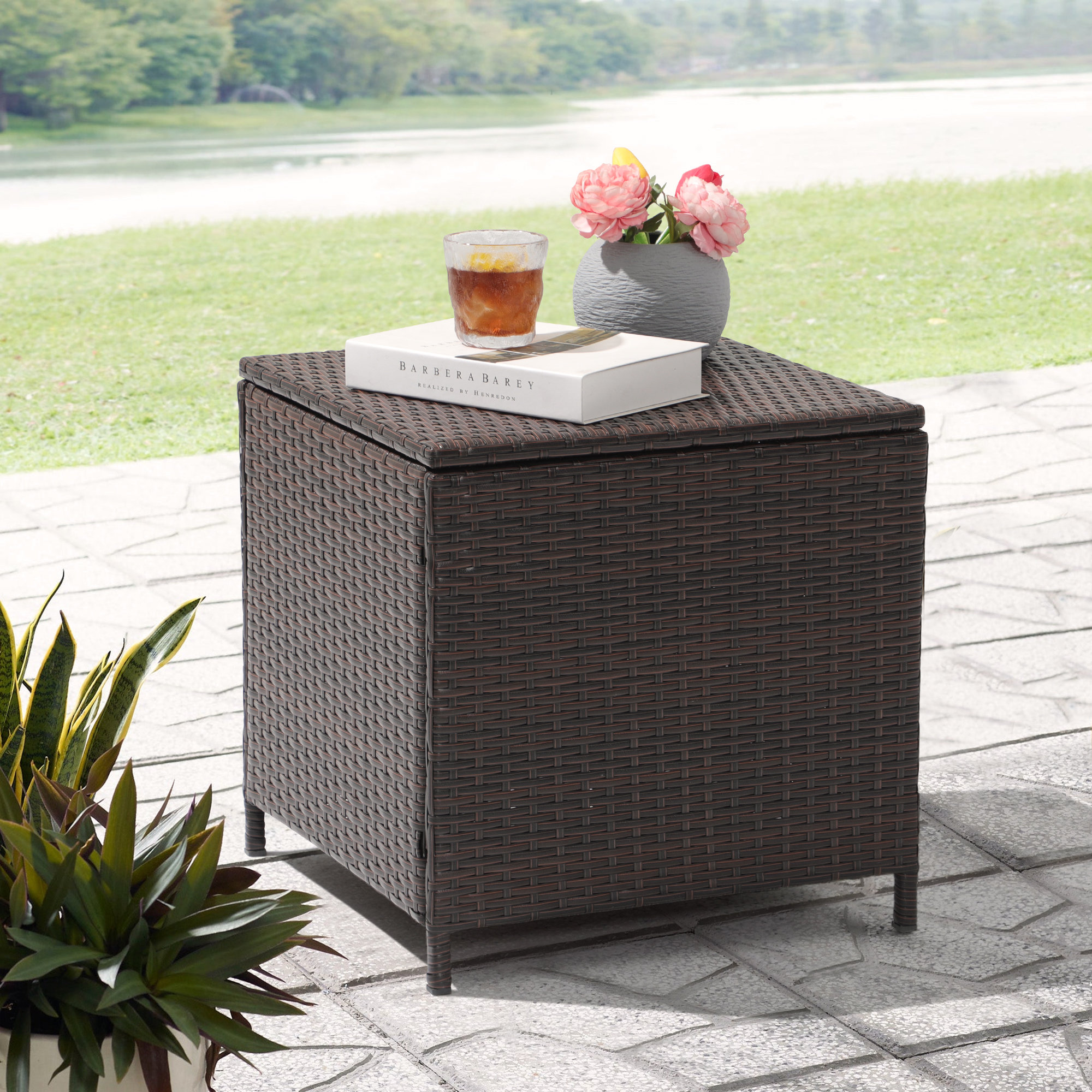 Ebern Designs Caimin Outdoor Side Table | Wayfair
