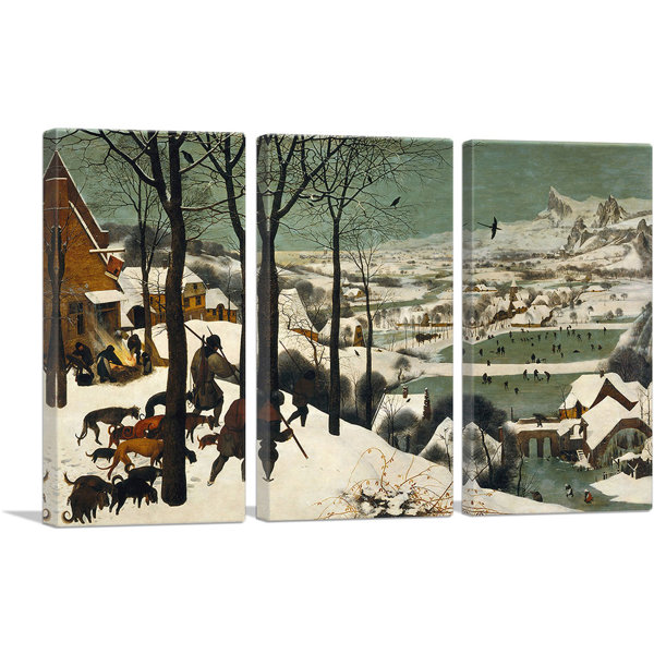 ARTCANVAS Hunters In The Snow 1565 by Pieter Bruegel The Elder - 3 ...
