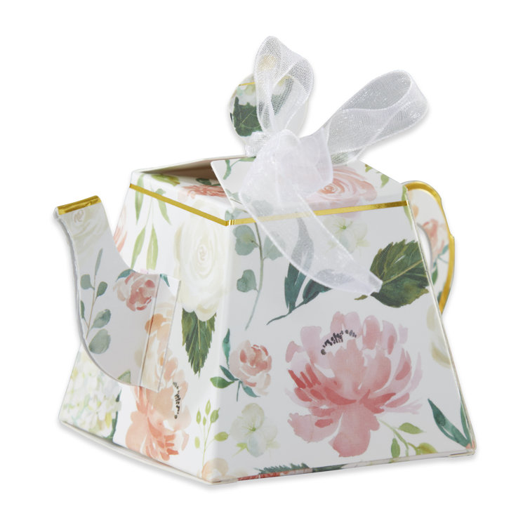 Kate Aspen Floral Teapot Favor Box & Reviews | Wayfair