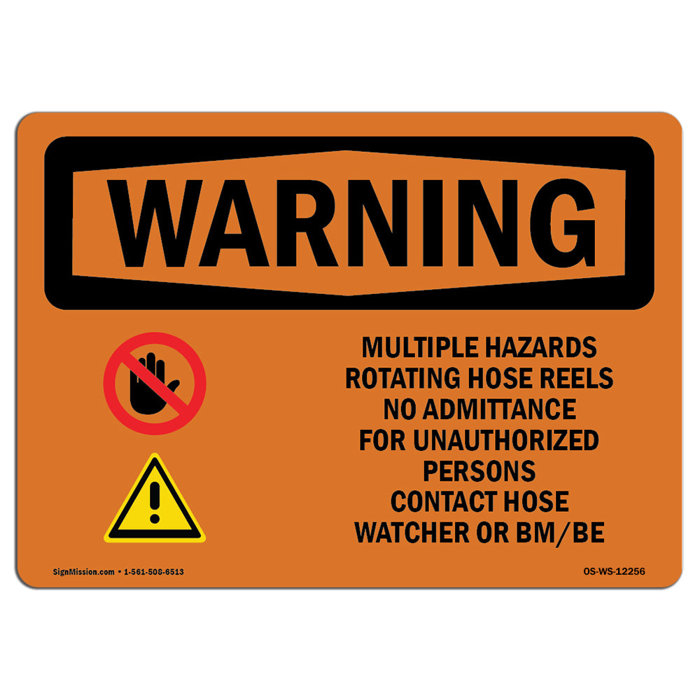 SignMission Multiple Hazards And Rotating Sign | Wayfair