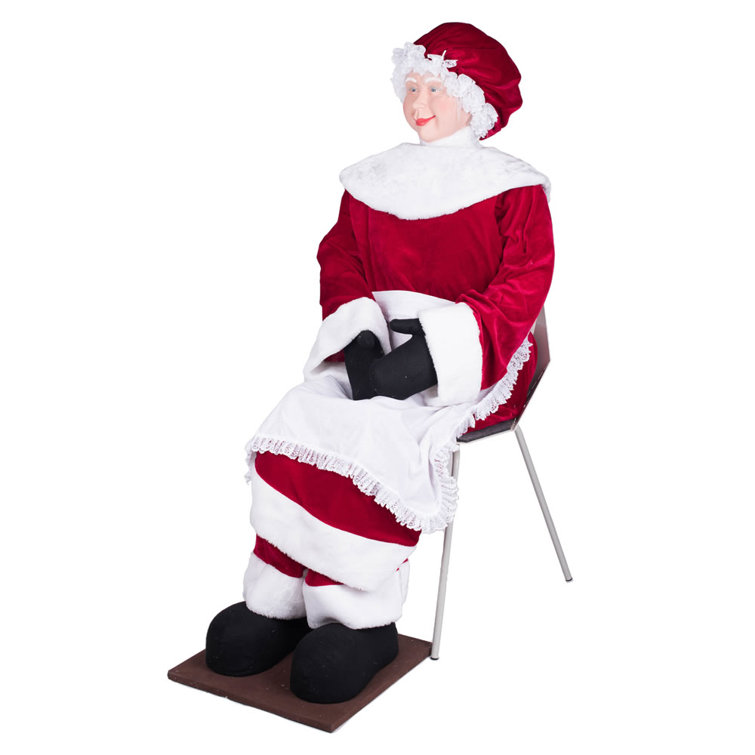 Andover Mills™ Mrs. Claus Life Sized Sitting or Standing Figurine ...