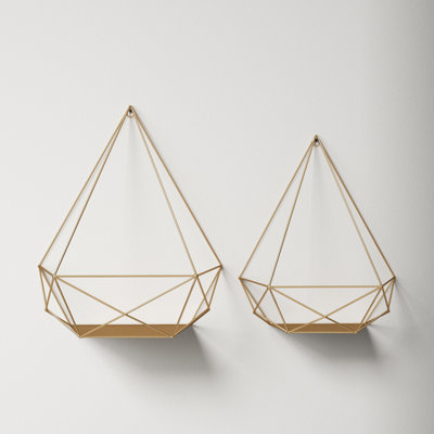 AllModern Gibson 2 Piece Diamond Floating Wall Shelf & Reviews | Wayfair