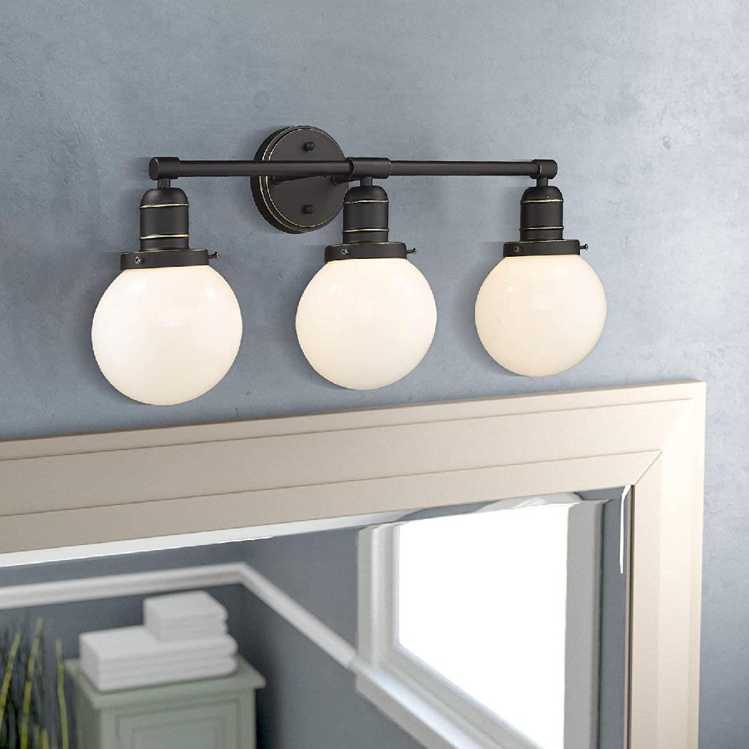Corrigan Studio® Bathroom Vanity Wall Lighting, 3-Light Interior Wall ...
