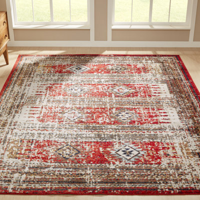 Loon Peak® Decker Performance Red Rug & Reviews | Wayfair