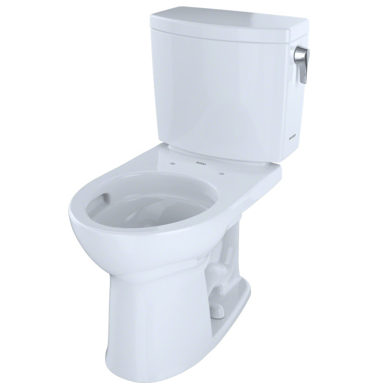 TOTO Drake® II 1G Two-Piece Round 1.0 GPF Universal Height Toilet with ...
