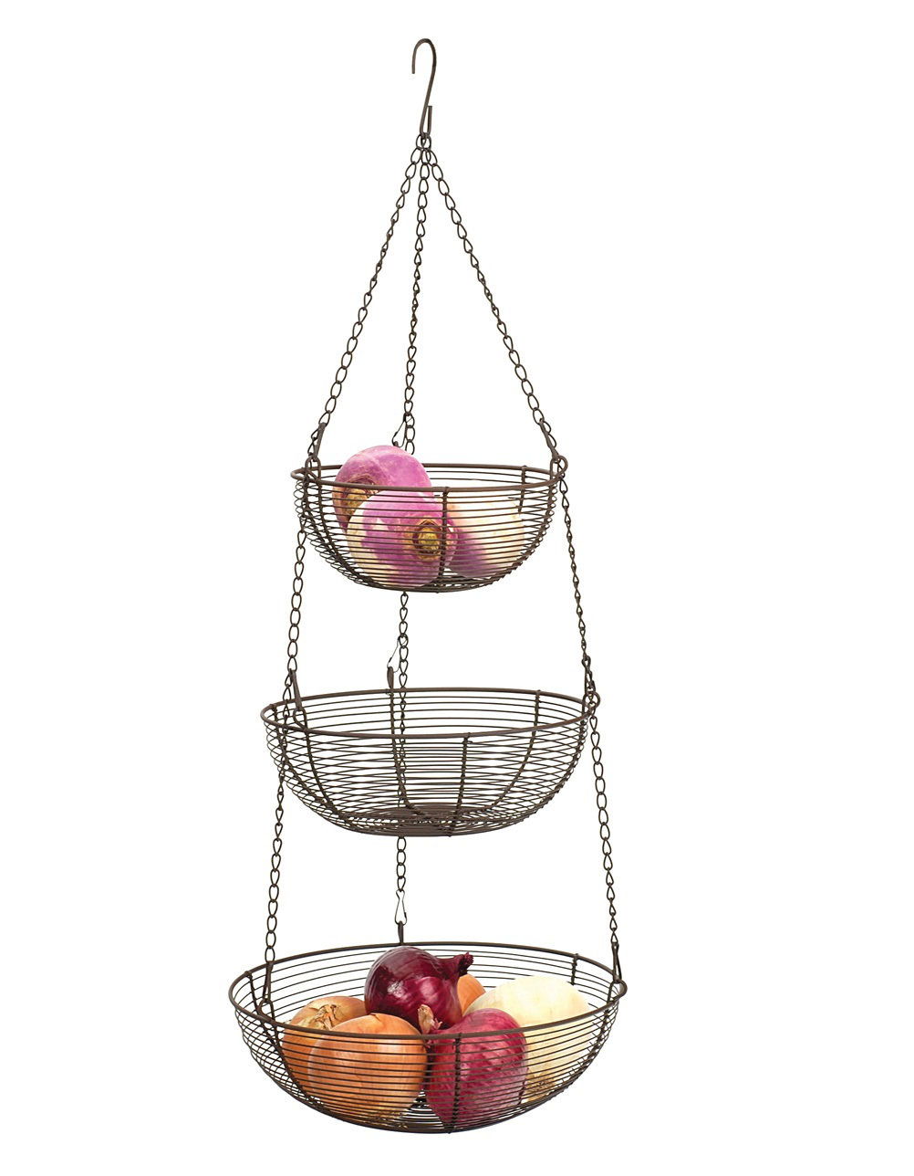 RSVP International 3 Tier Hanging Metal Basket & Reviews | Wayfair