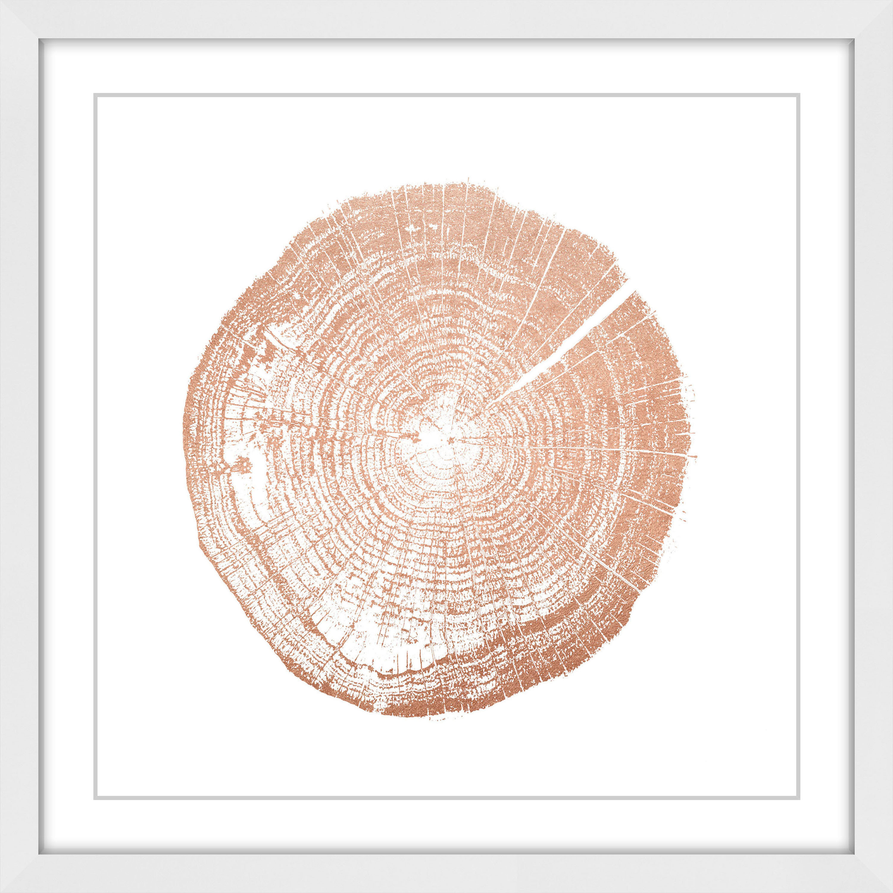 Wrought Studio Log Cutout Rose Gold - Picture Frame Graphic Art ...
