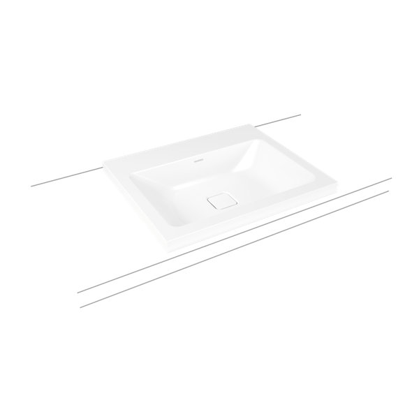 Kaldewei Cono Pergamon Steel Enamel Rectangular Inset Bathroom Sink ...