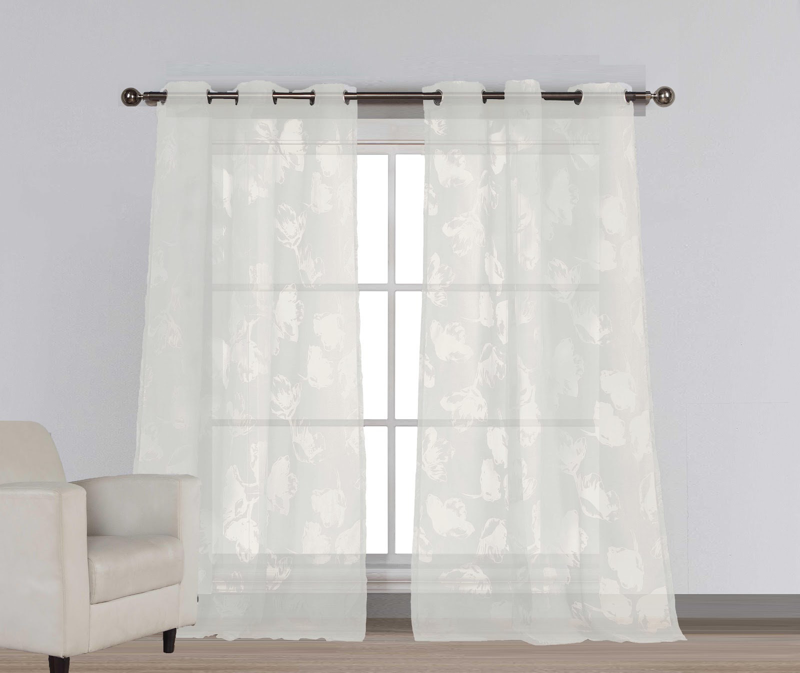 Wrought Studio Dellar Cotton Blend Sheer Curtain Pair | Wayfair