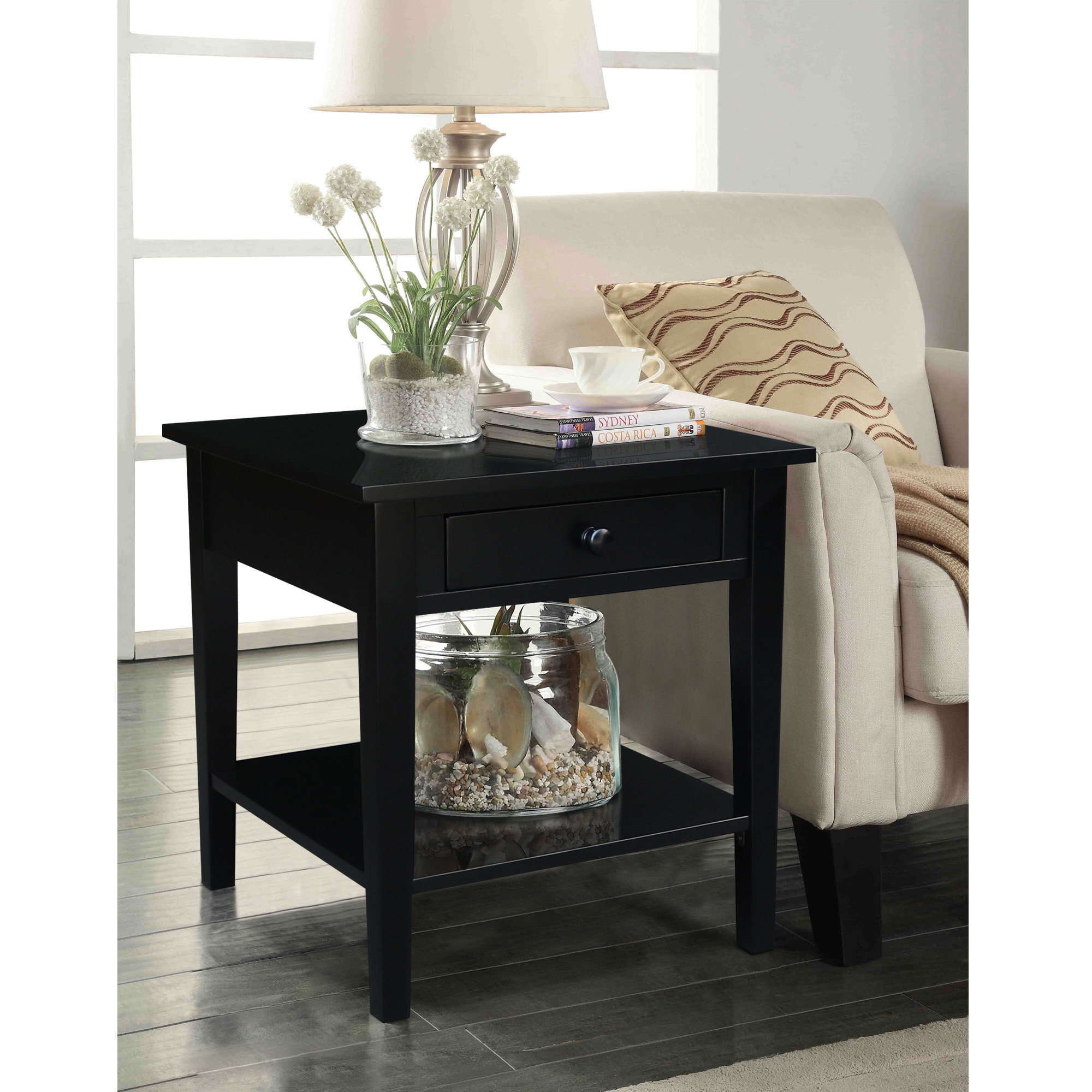 Rosecliff Heights Tillar 25'' Tall Solid Wood End Table with Storage ...