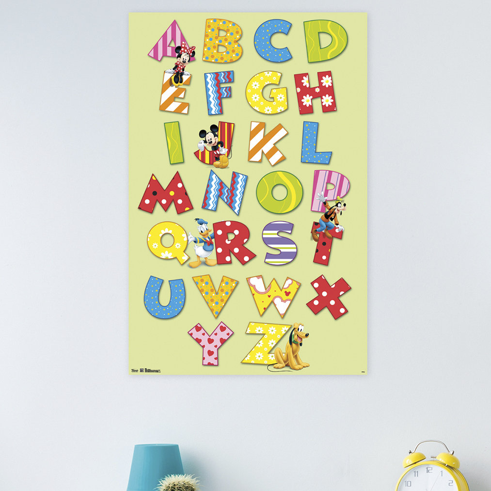 Trends International Mickey - Alphabet Paper Print | Wayfair