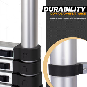 WFX Utility™ Jacksonview 10.6Ft Aluminum Telescoping Ladder, 330lbs ...