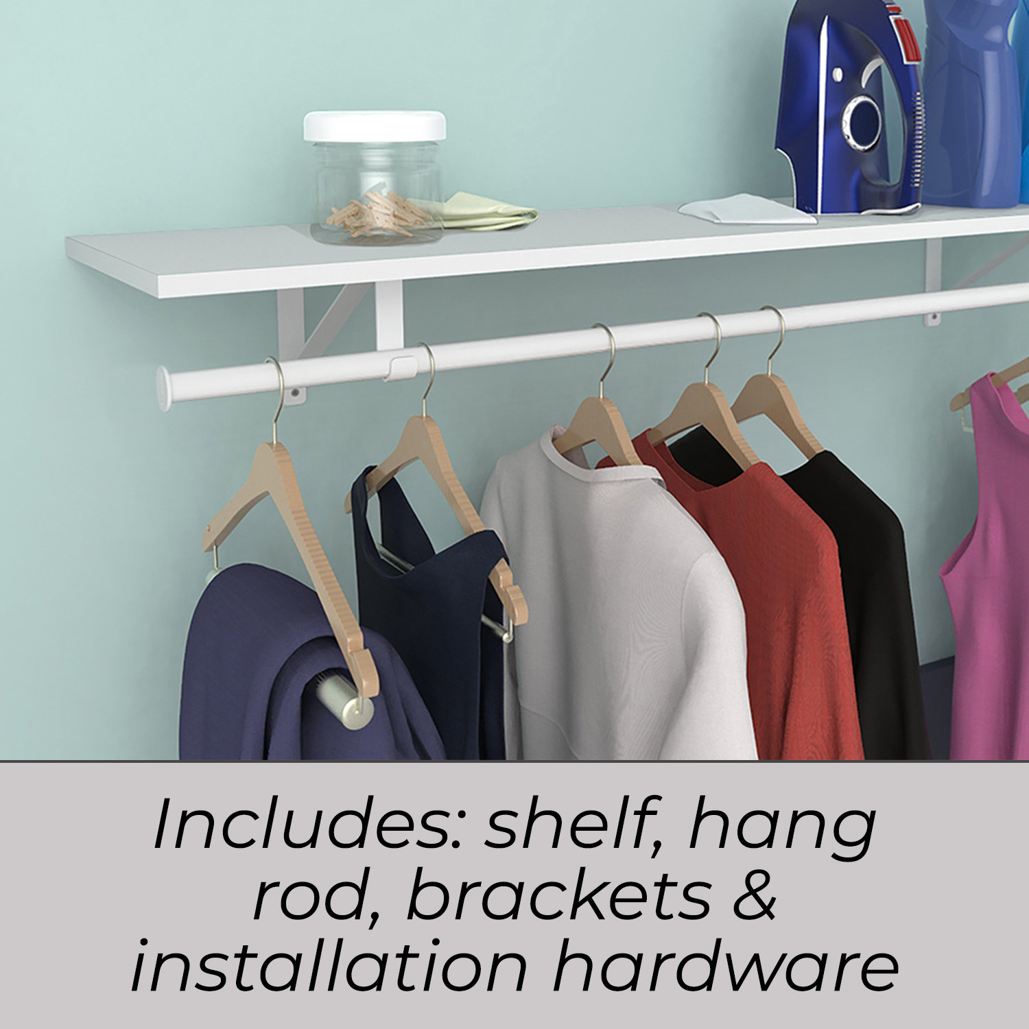 ClosetMaid Wall Shelf with Closet Rod & Reviews - Wayfair Canada