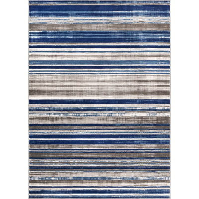 Blue Striped Area Rugs You'll Love in 2020 | Wayfair