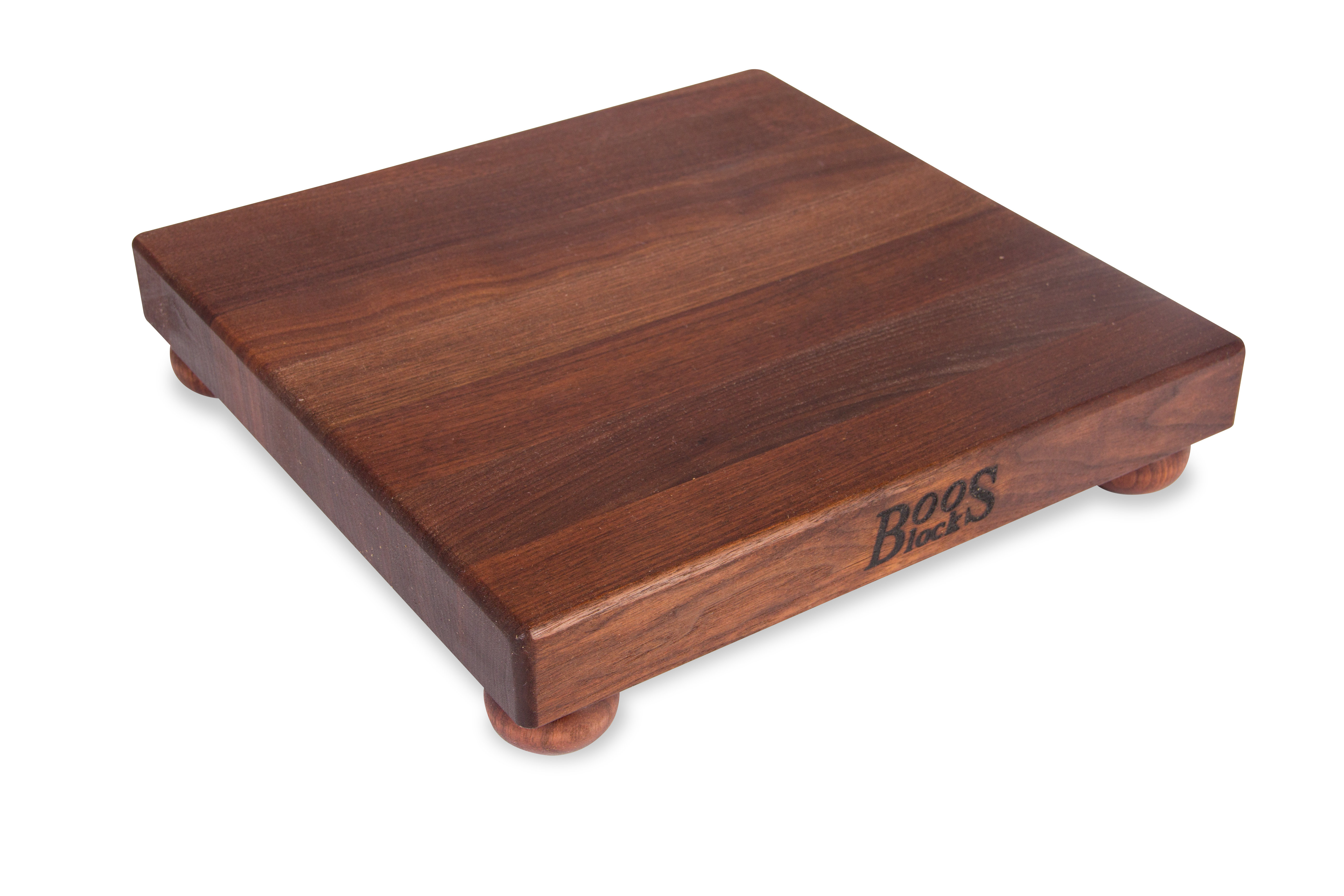 John Boos Gift 1.5" Edge Grain Walnut 12" Square Cutting Board with ...