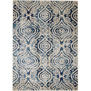 Bungalow Rose Amy Area Rug in Cream/Blue/Light Blue & Reviews | Wayfair