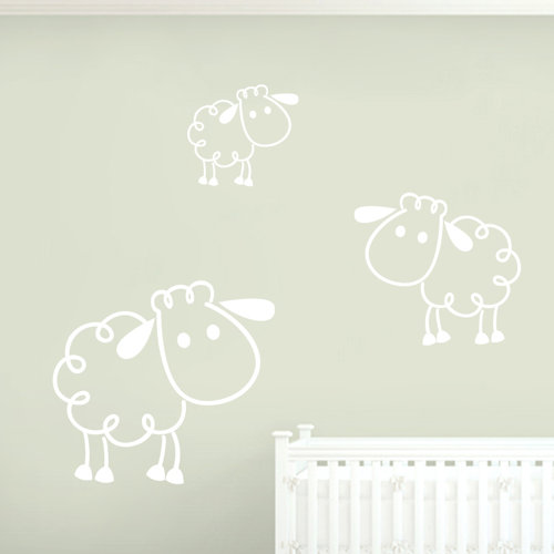 SweetumsWallDecals 3 Piece Sheep Wall Decal Set | Wayfair