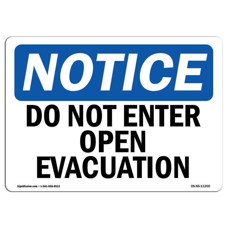 SignMission Do Not Enter Open Excavation Sign | Wayfair
