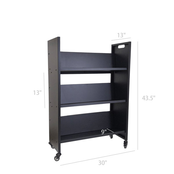 Fixturedisplays® Metal Book Cart Rooling Book Truck Library Book Cart ...