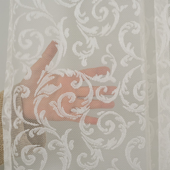 Lilijan Home & Curtain Cream Lace Classic Sheers Curtain Panels,Sheer ...