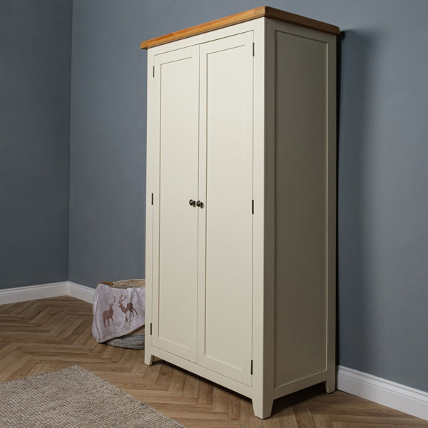 Union Rustic Clyne 2 Door Solid + Manufactured Wood Wardrobe | Wayfair ...