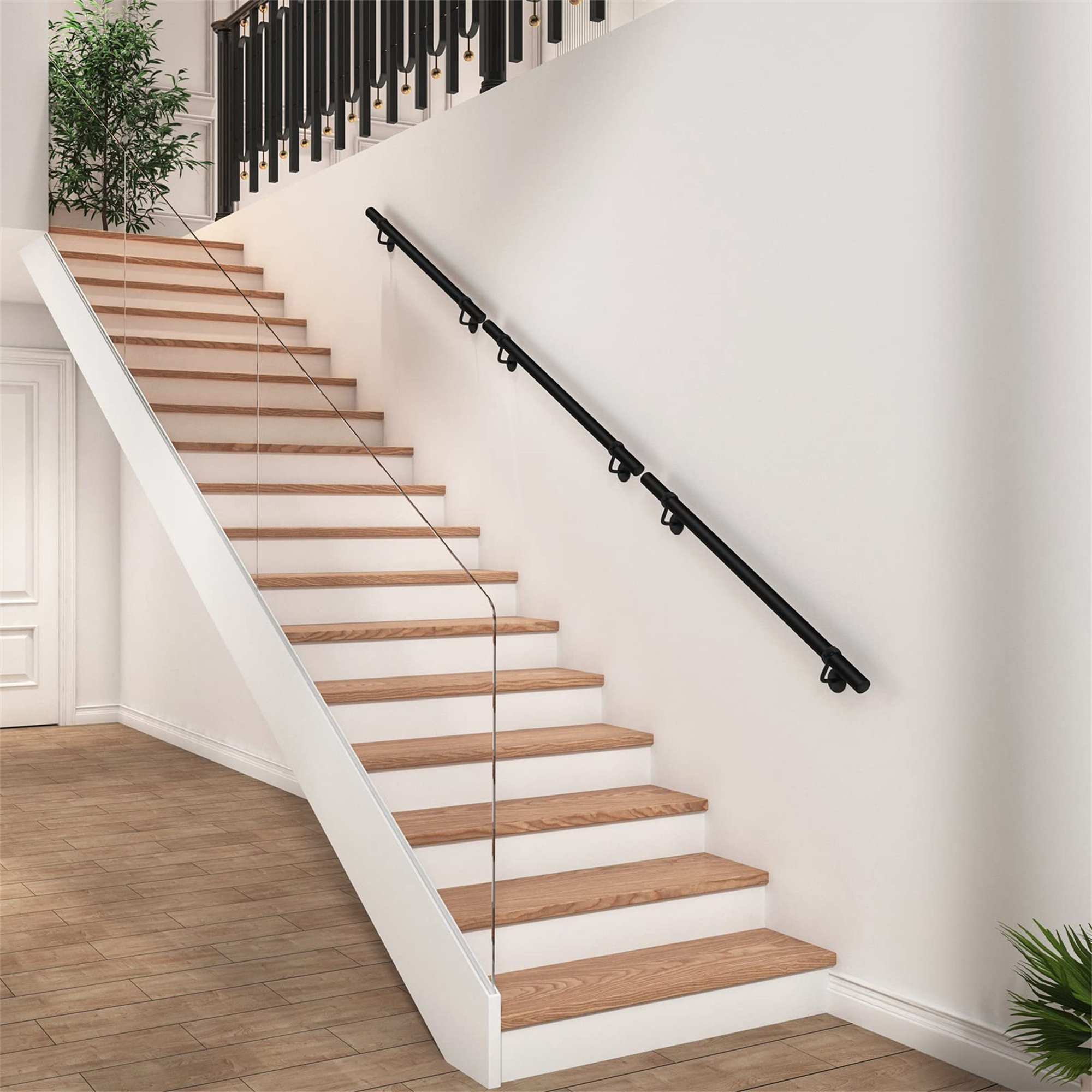 Extension 1.6 ft. H x 3.5 ft. W Metal Stair Railings | Wayfair