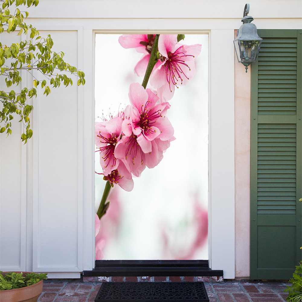 The Holiday Aisle® Springtime Flower Door Cover Door Mural | Wayfair