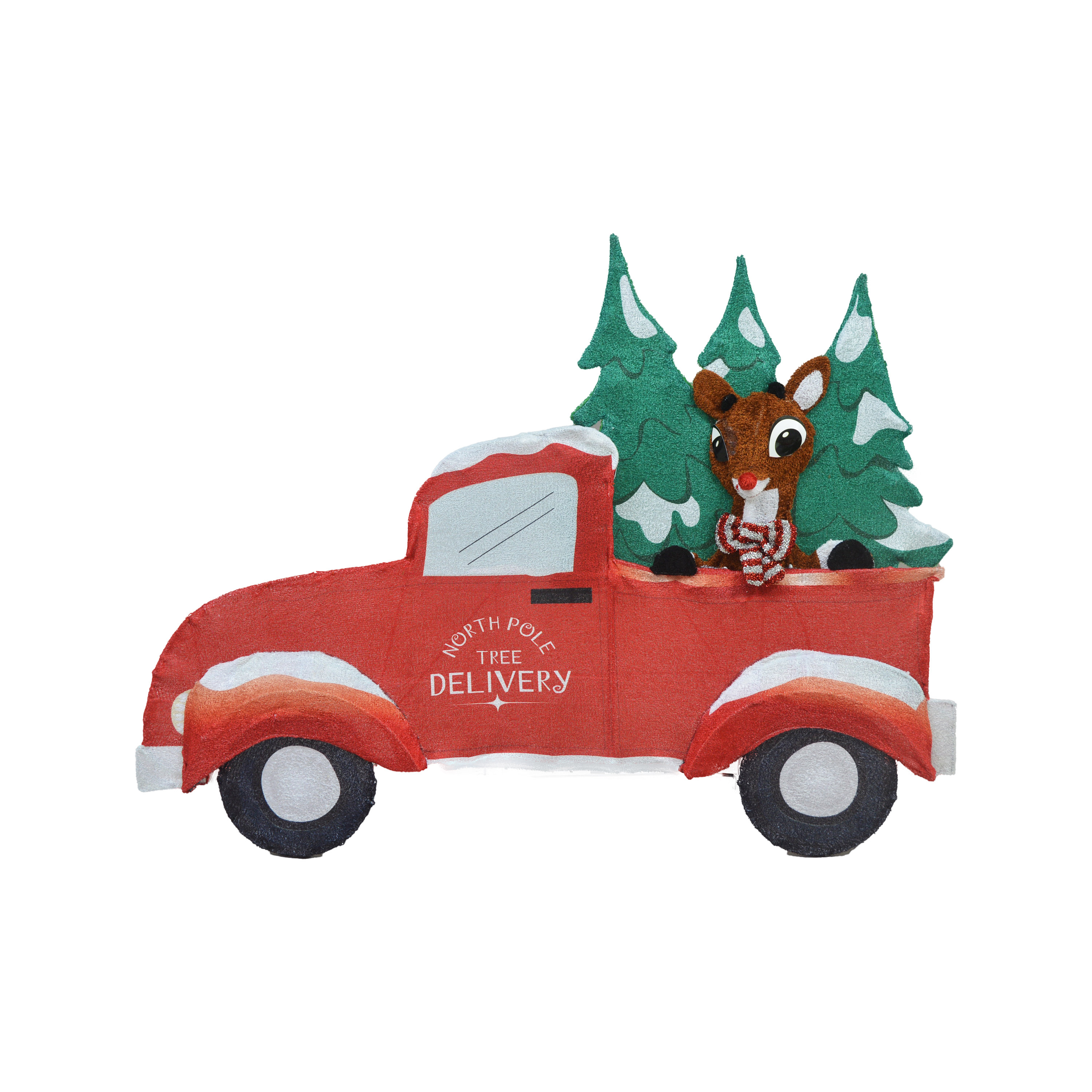 The Holiday Aisle® Rudolph in Truck 2D Lighted Display | Wayfair