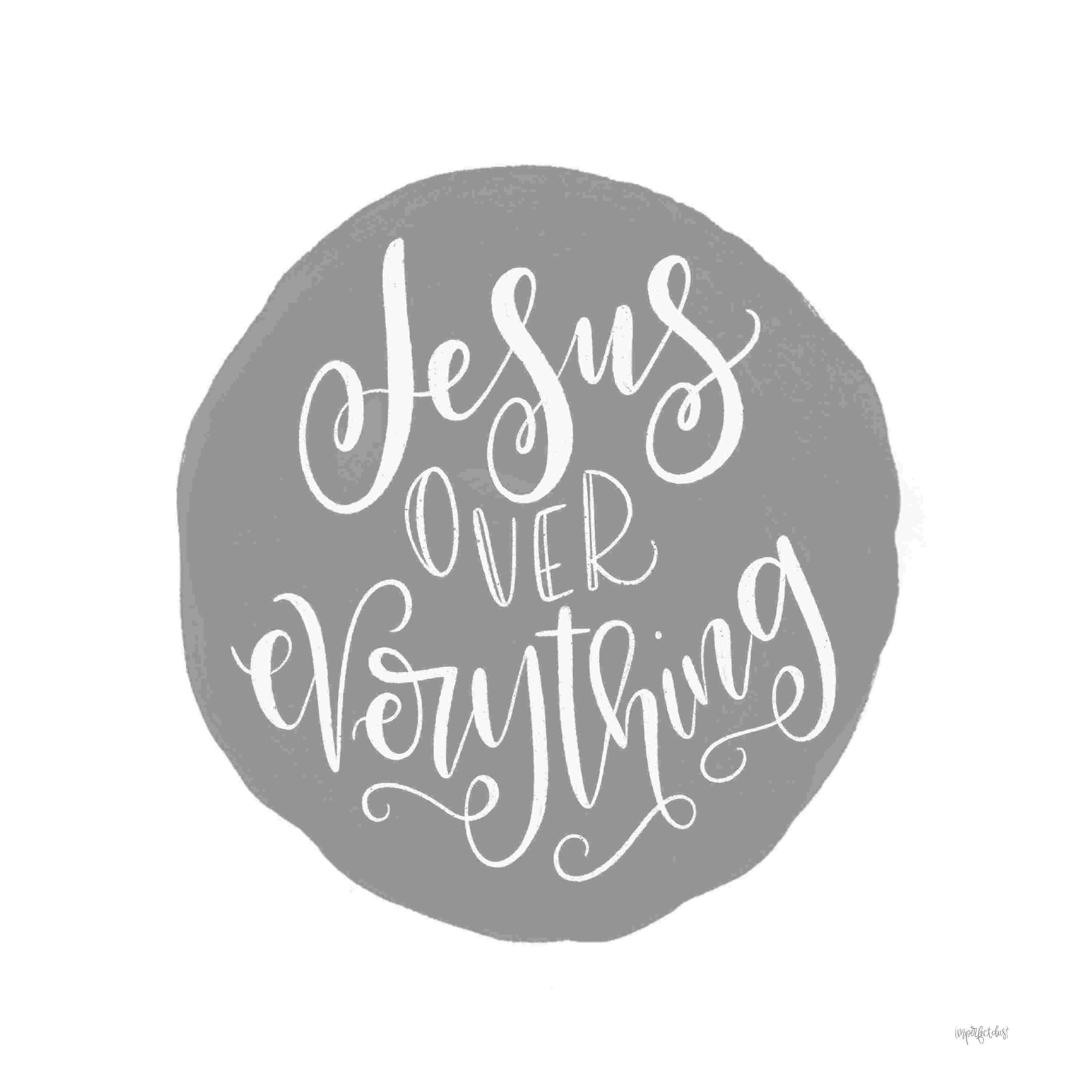 Trinx Jesus Over Everything by Imperfect Dust - Wrapped Canvas Textual ...