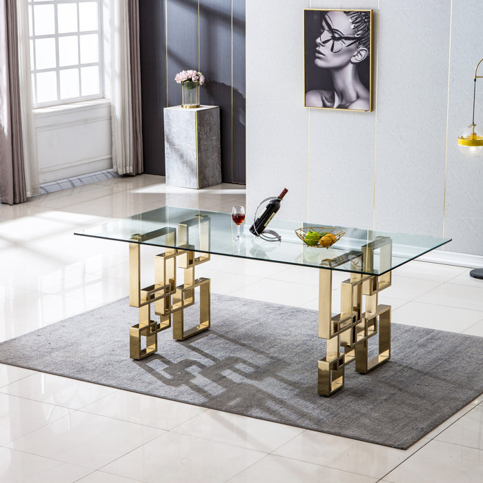Everly Quinn Merette 79'' Trestle Dining Table & Reviews | Wayfair