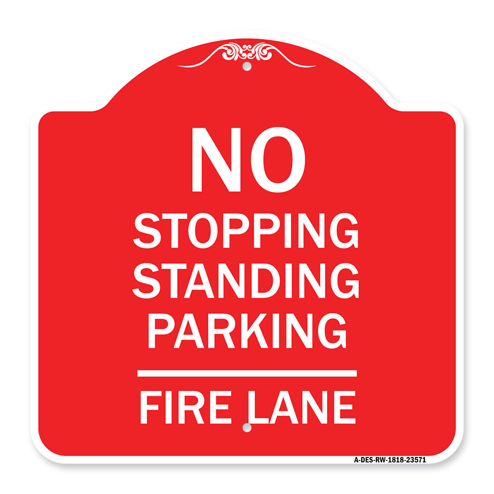 Signmission Designer Series Sign - No Stopping, Standing, Parking ...