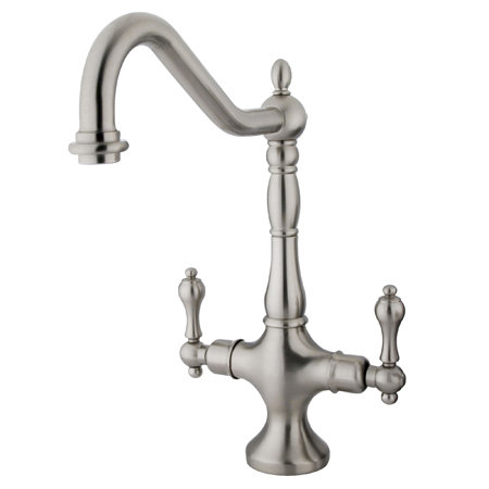 Elements of Design Heritage Double Handle Single Hole Kitchen Faucet ...