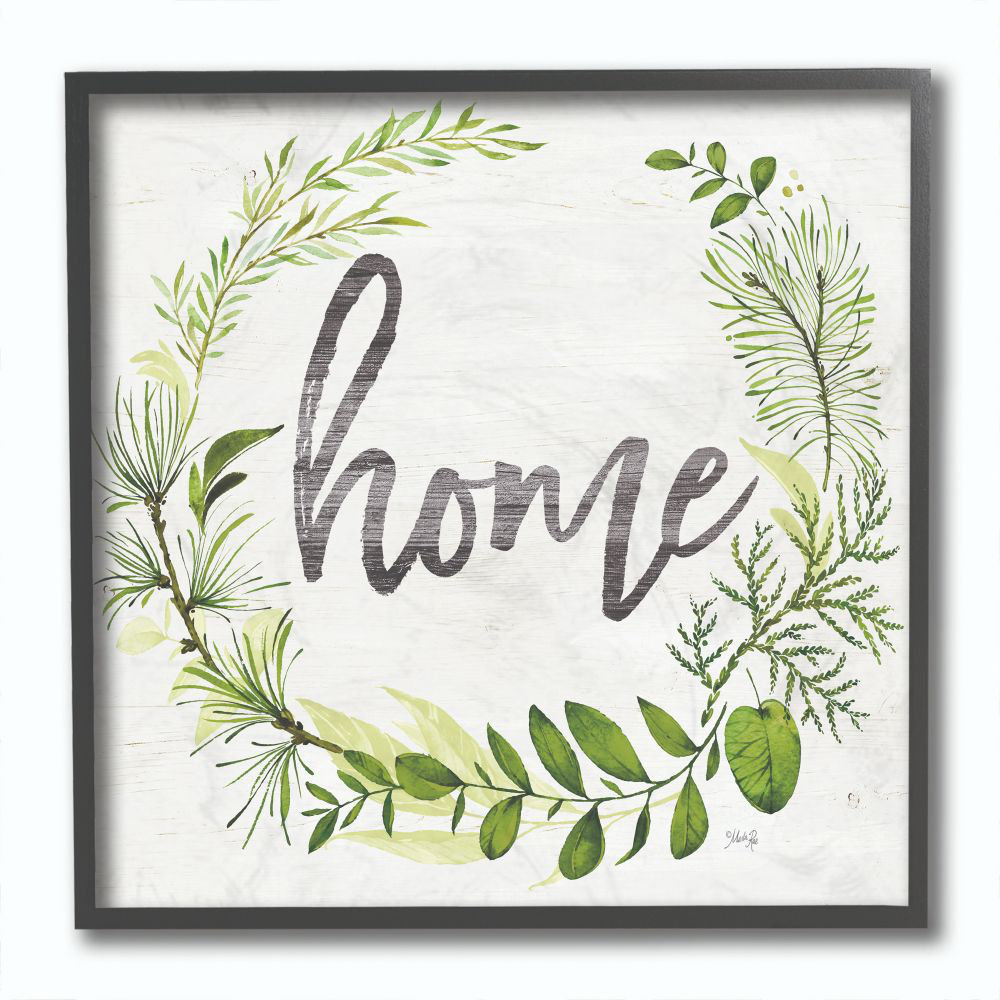 Gracie Oaks Home Cursive Plant Vignette With Wood Grain by Marla Rae ...