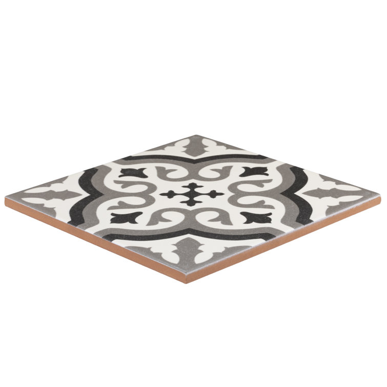 Industry Tile Tradition 8" x 8" Ceramic Spanish Wall & Floor Tile ...