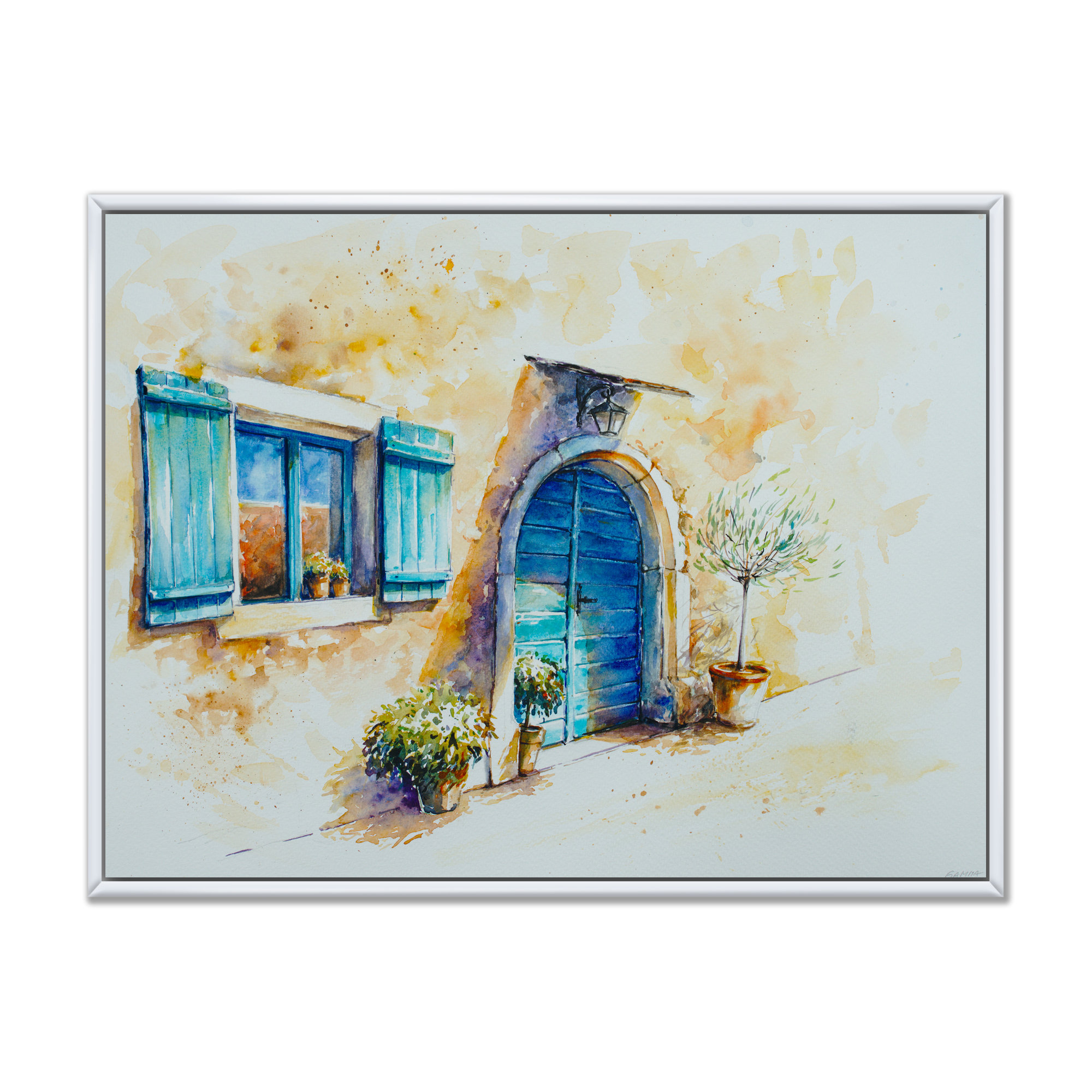 Winston Porter Blue Door & Window Shutter Blue Door & Window Shutter ...