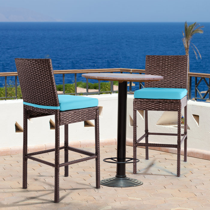 Patio Novagarden 28" Patio Bar Stool with Cushion | Wayfair