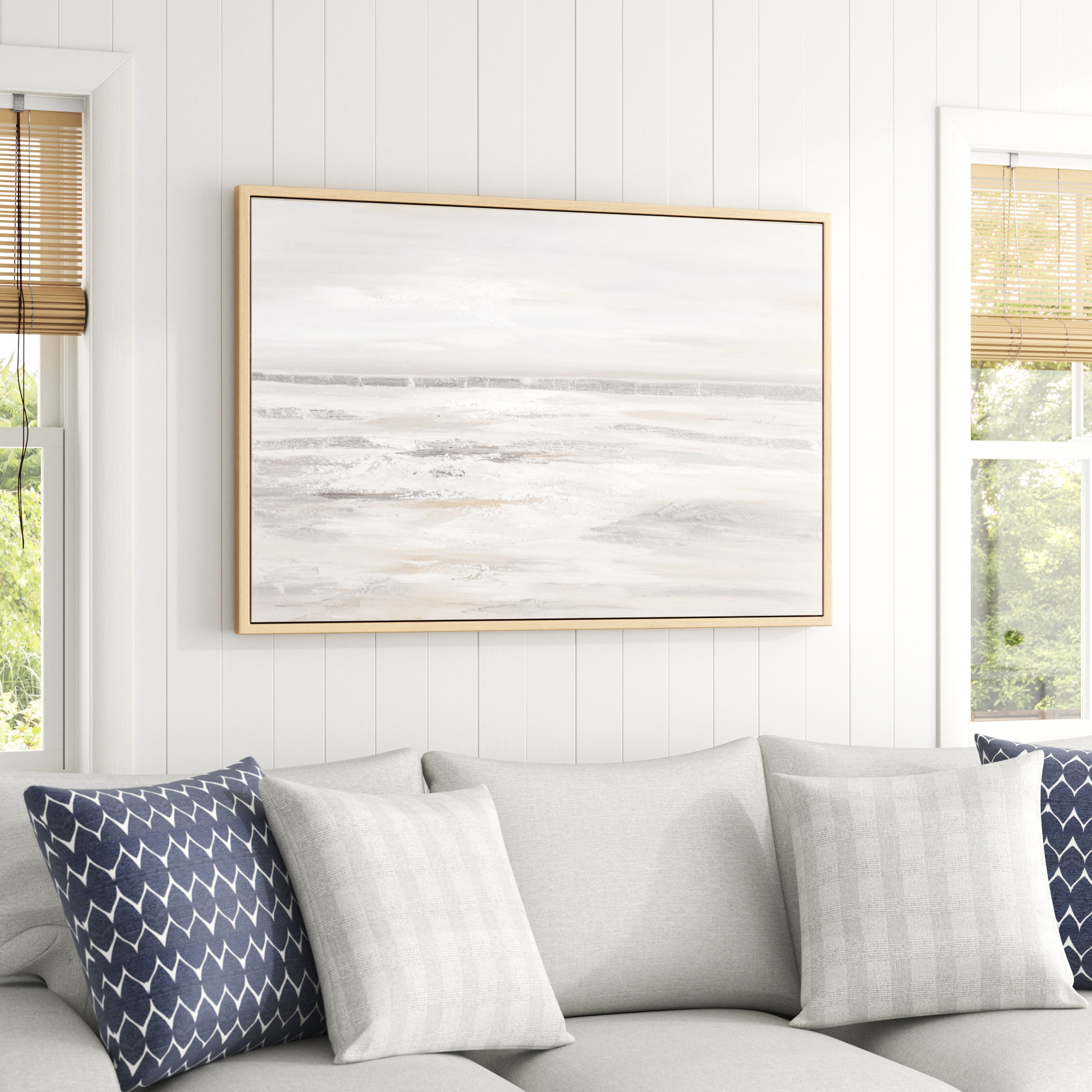 Sand & Stable Silver Landscape - Print on Canvas & Reviews | Wayfair