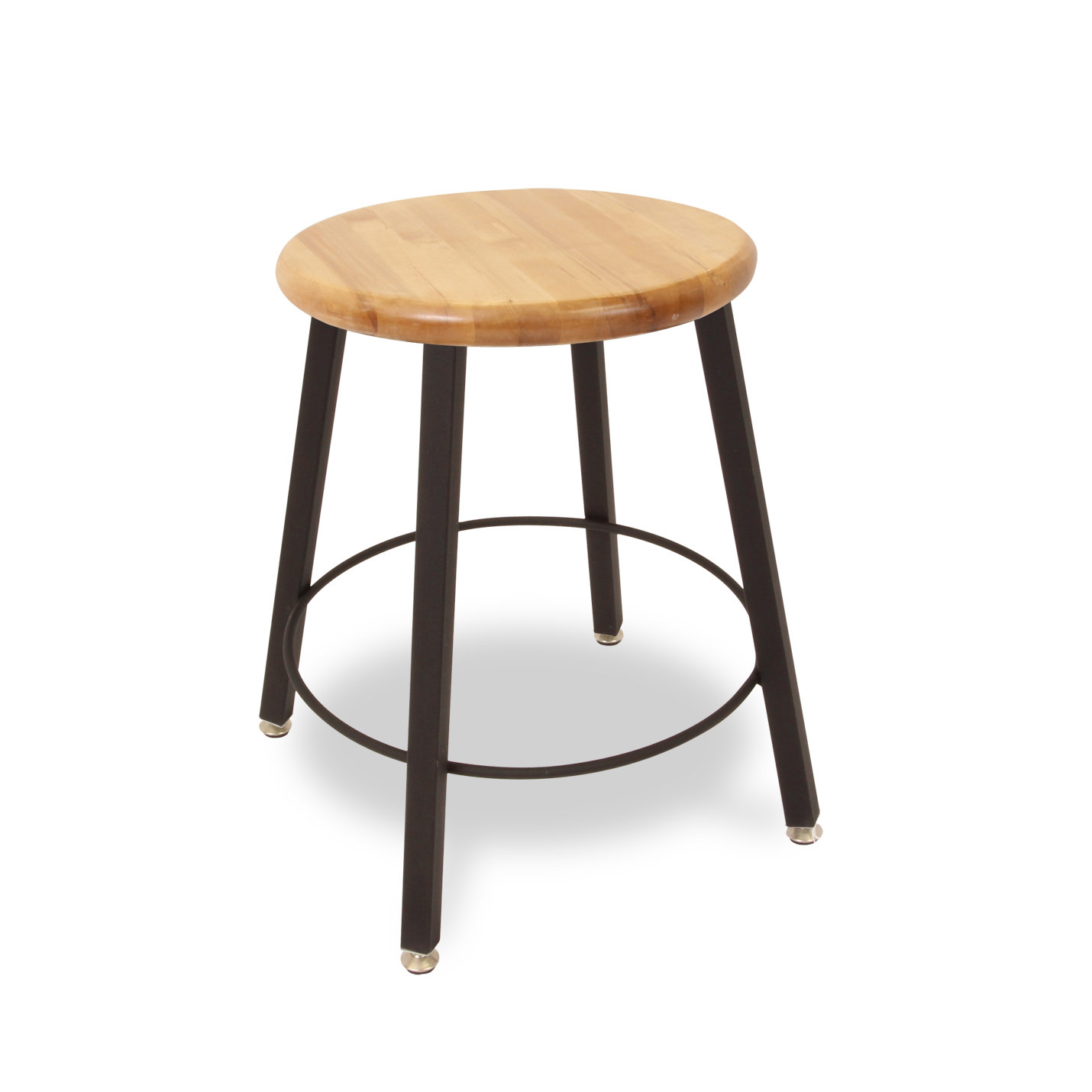 WB Manufacturing Round Hardwood Seat 4 Leg Stool | Wayfair