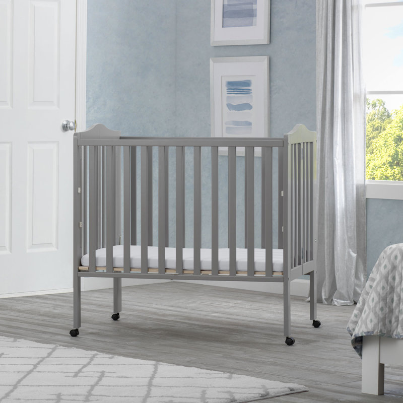 Delta Children Folding Mini Portable Crib with Mattress & Reviews | Wayfair